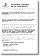 Workplace Transport Safety Management Information Sheet - Health and ...